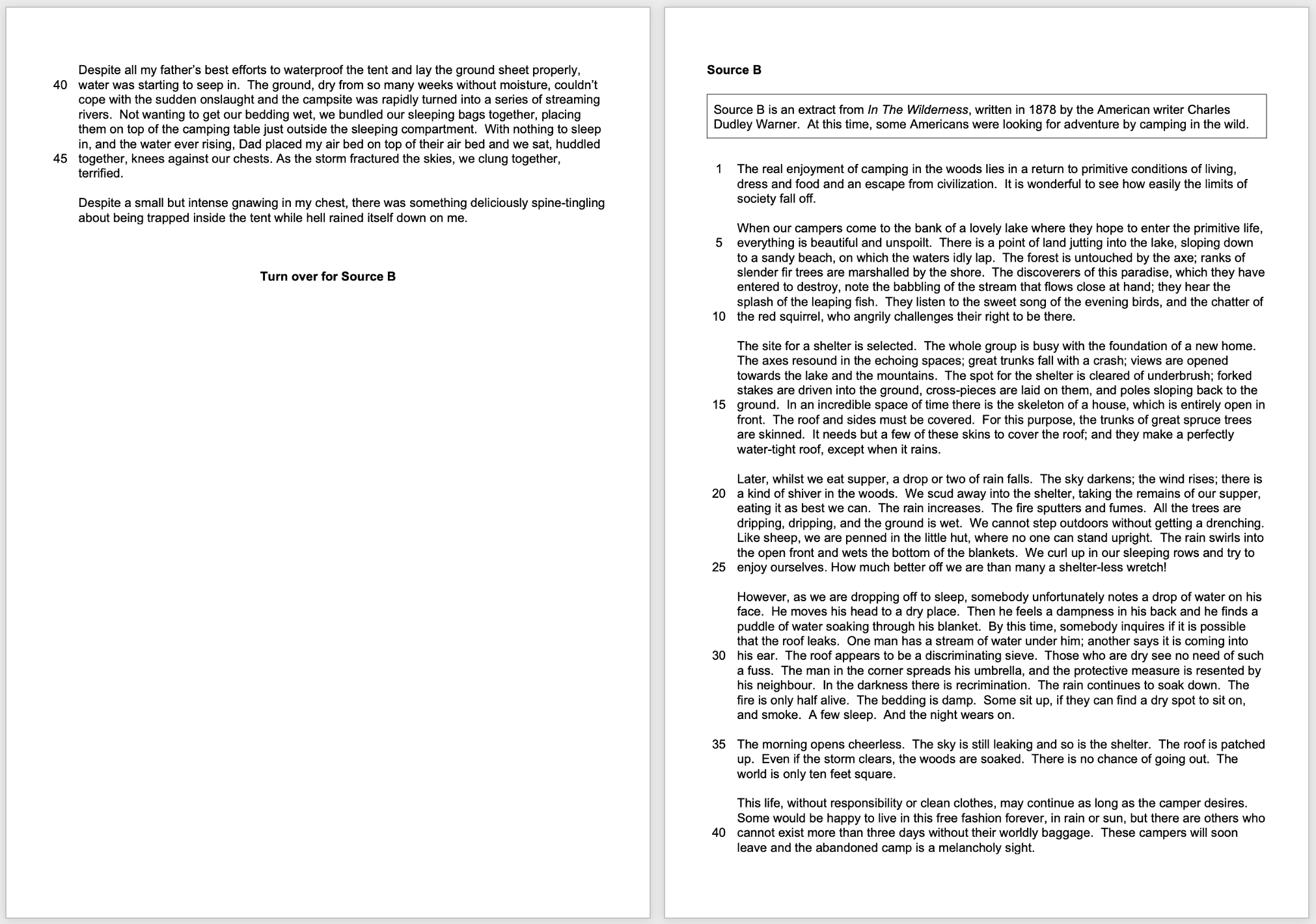 GCSE English Language Paper 2 Tasks and Guidance | KS4 Teaching Resource